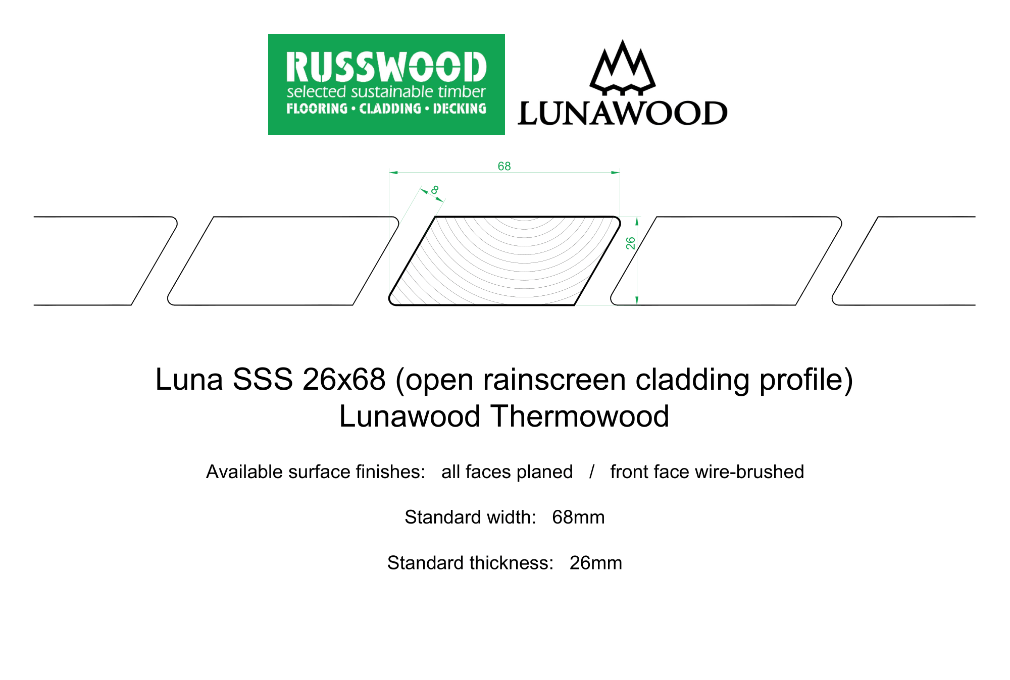 Lunawood Collection - Themally Modified Wood - Russwood Sustainable Timber